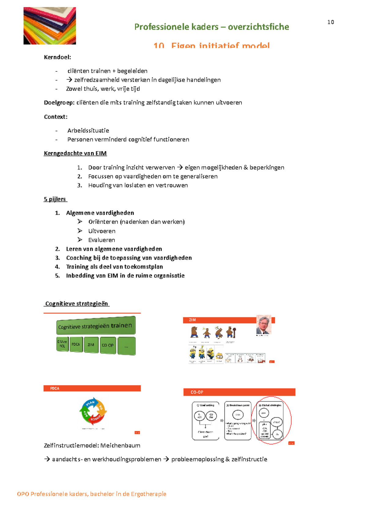 Eigen initiatief model fiche - OPO Professionele kaders, bachelor in de ...
