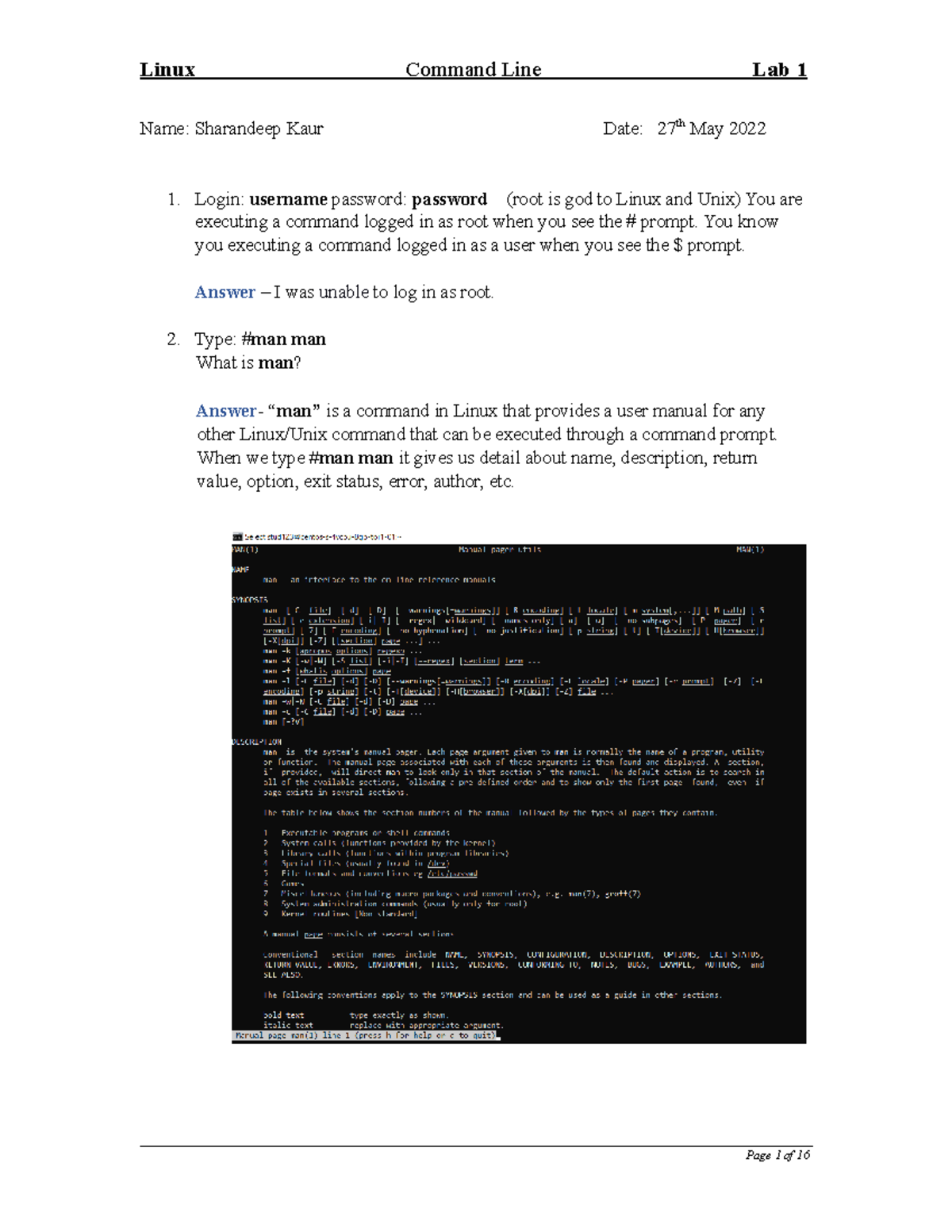 Lab 1 - Lab 1 - Name: Sharandeep Kaur Date: 27th May 2022 Login: username password: password ...