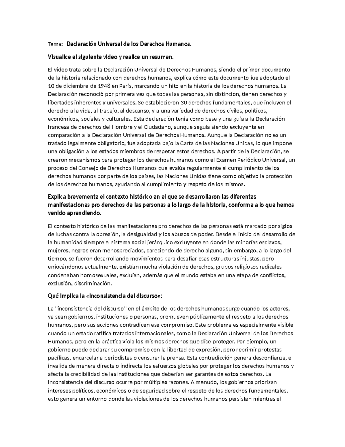 Ciudadania - Declaración Universal de los Derechos Humanos. - Tema ...