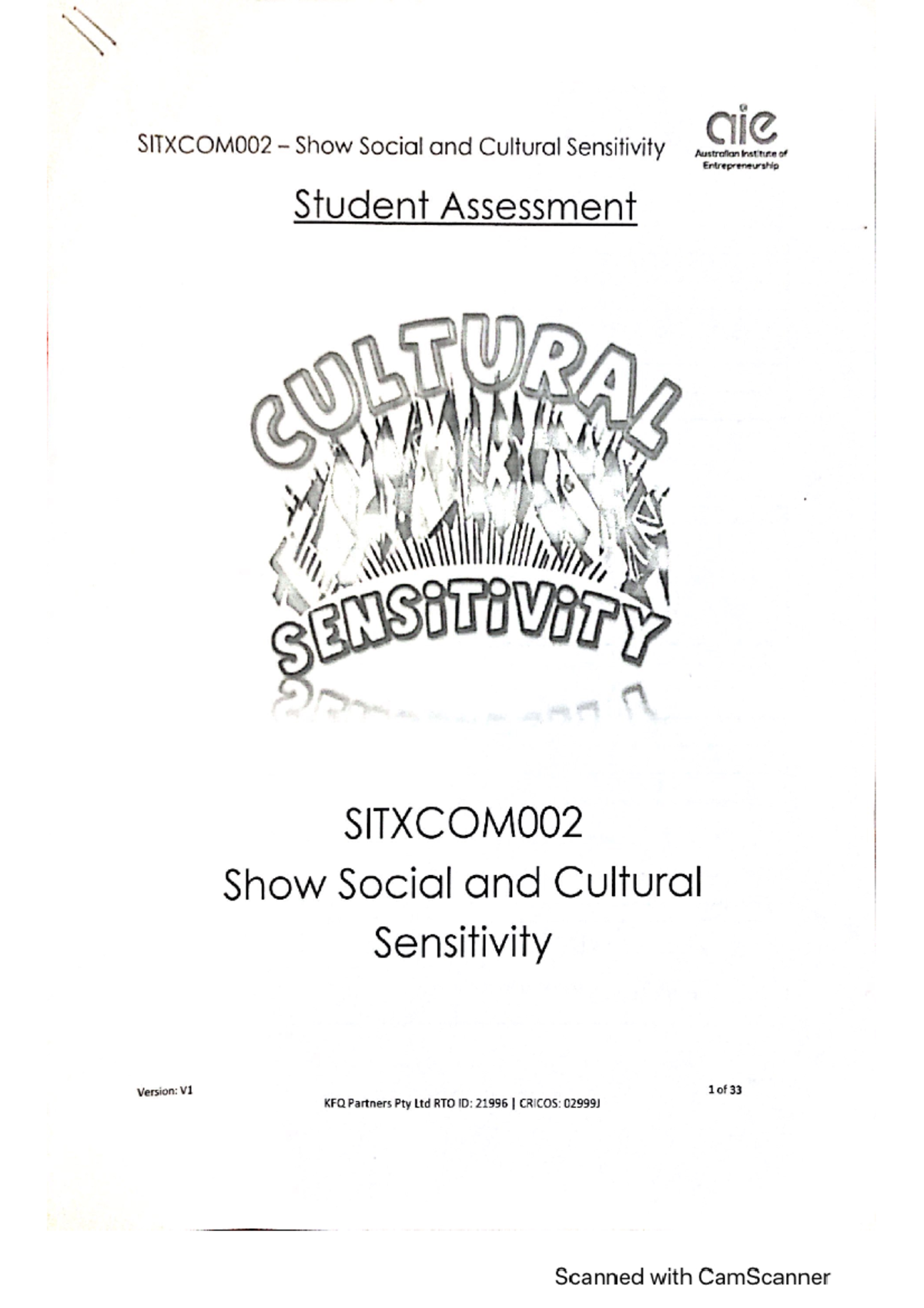 Show social and cultural sensitivity - SIT30816 - Studocu