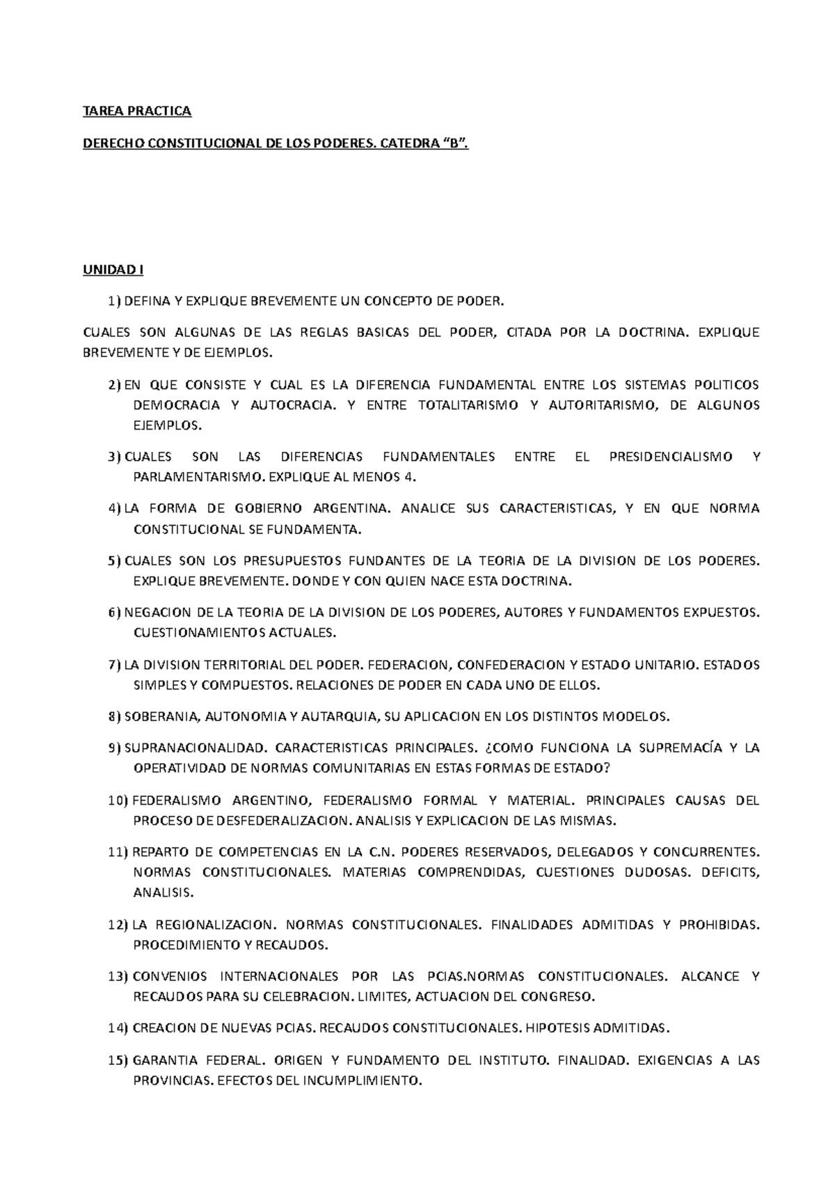 Trabajo Practico- Poderes-I Y II - TAREA PRACTICA DERECHO ...