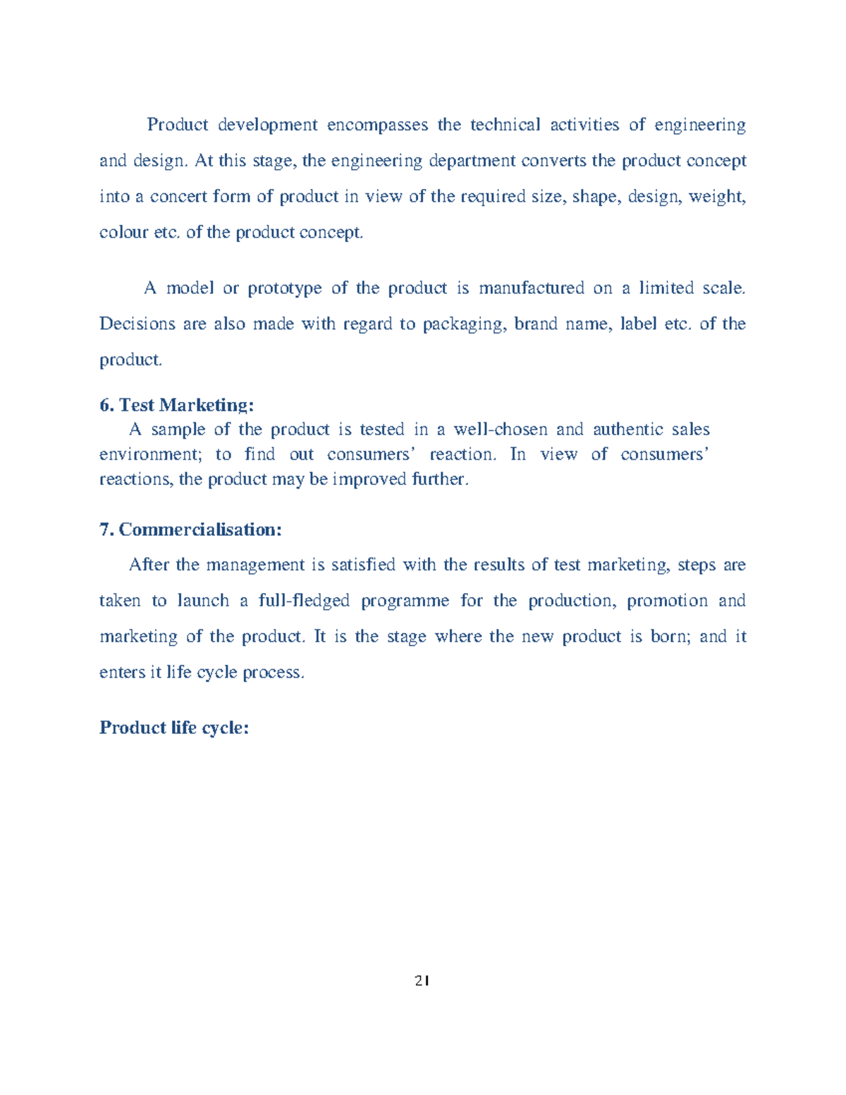 Marketing Management Notes 1 - Product development encompasses the ...