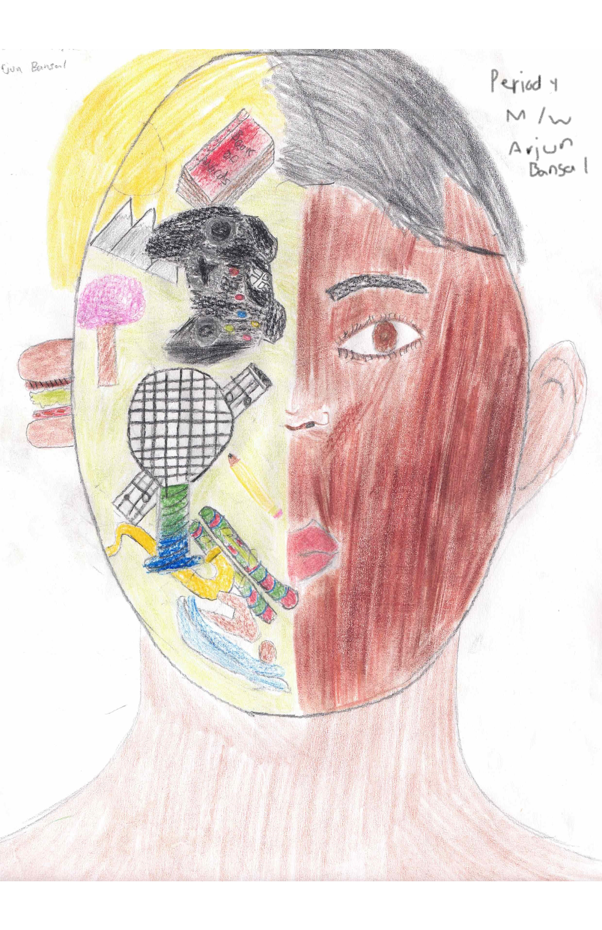 Colored Split self Portrait - ART 101 - Studocu
