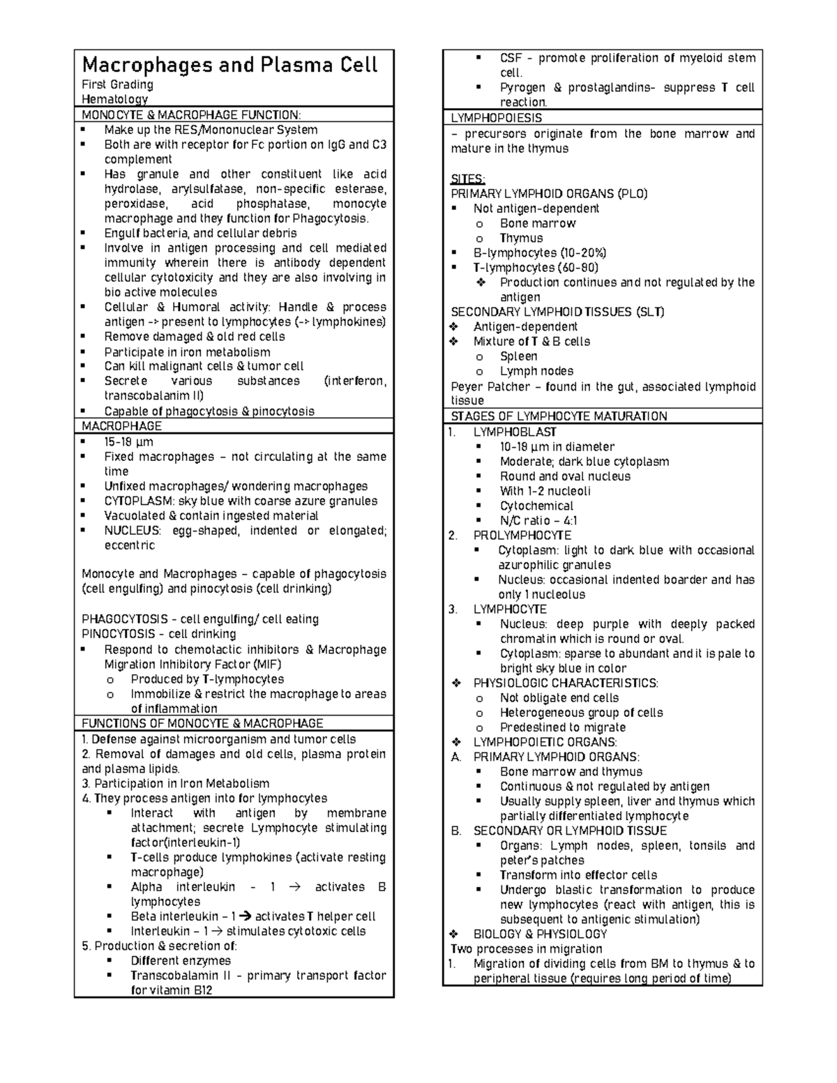 HEMA Macrophages and Plasma Cell - Macrophages and Plasma Cell First ...