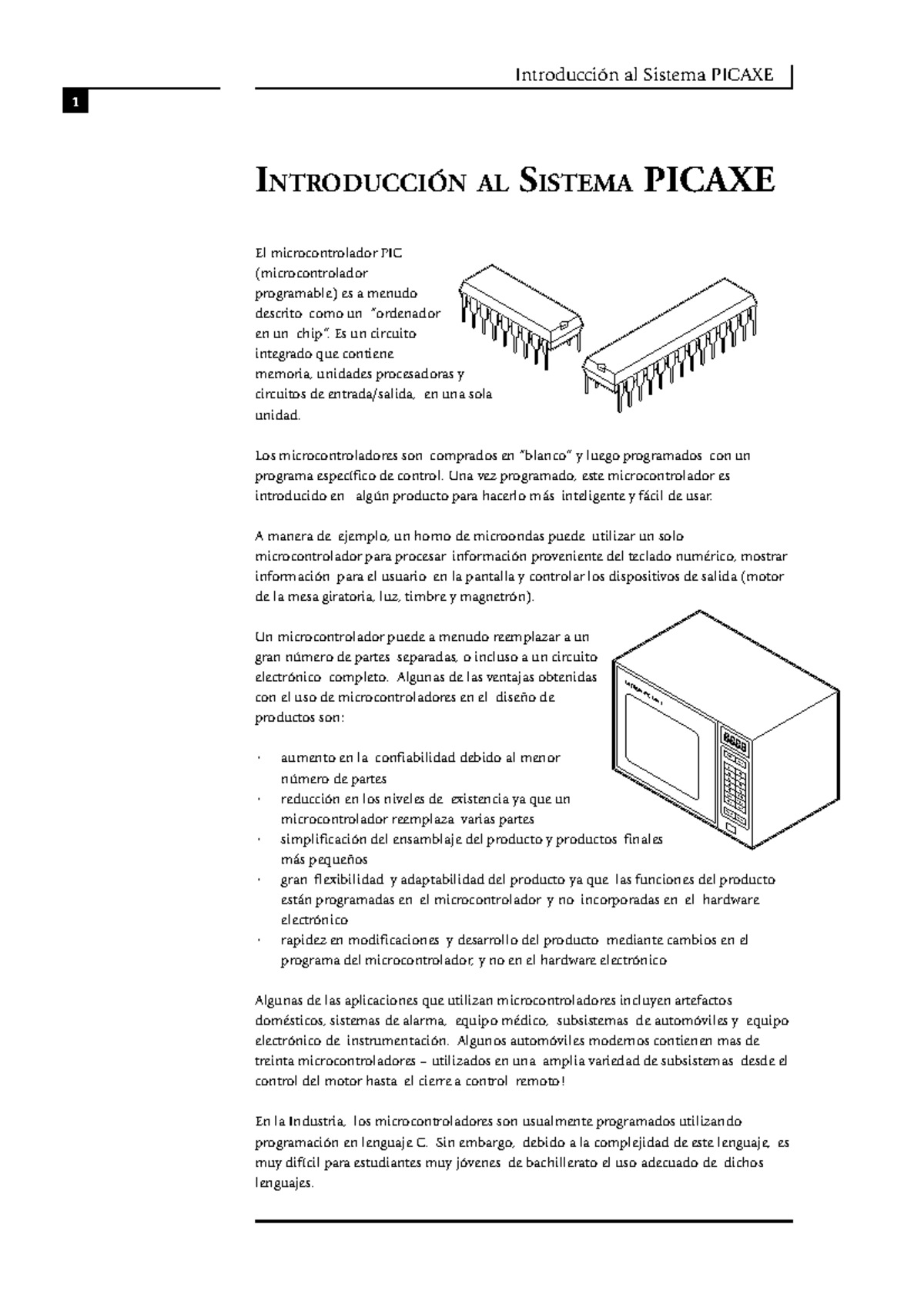 Manual Picaxe-1 - Ejercicios de practica - 1 - Studocu