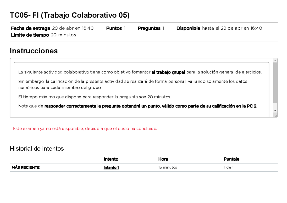 TC05- FI (Trabajo Colaborativo 05) 288285 - Física I - 2023-01 - FC ...