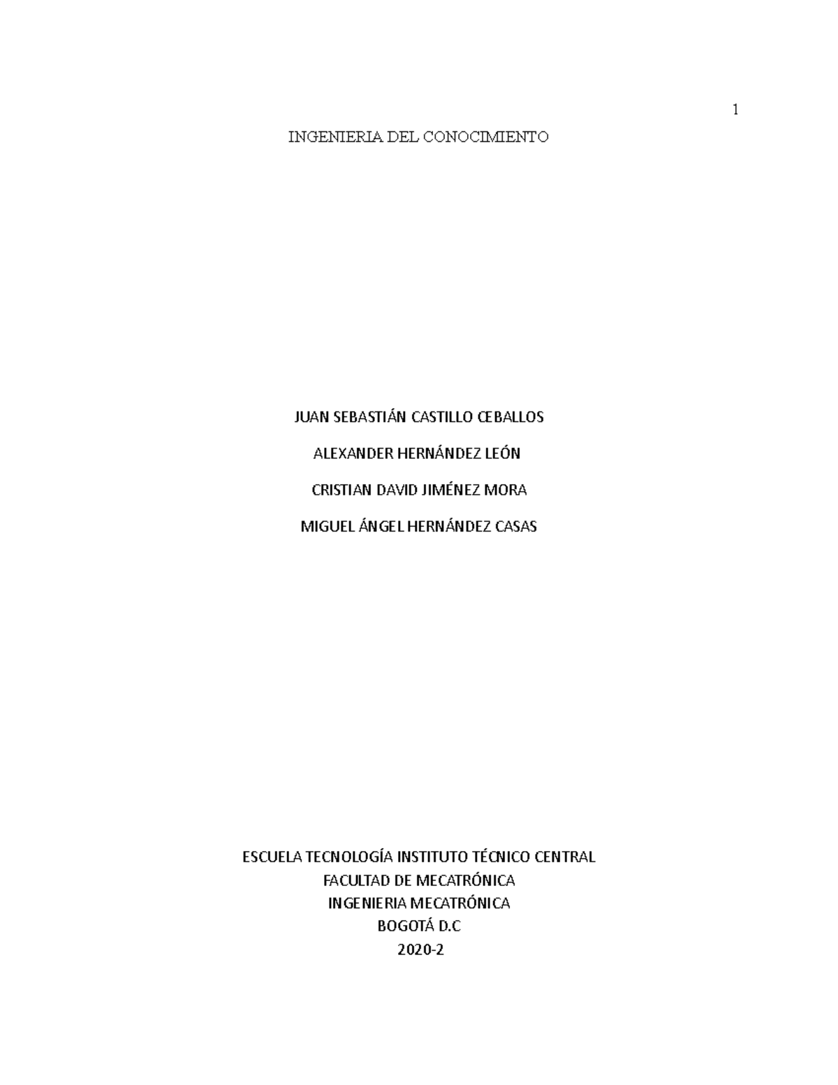 Ingenieria del conocimiento - INGENIERIA DEL CONOCIMIENTO JUAN ...