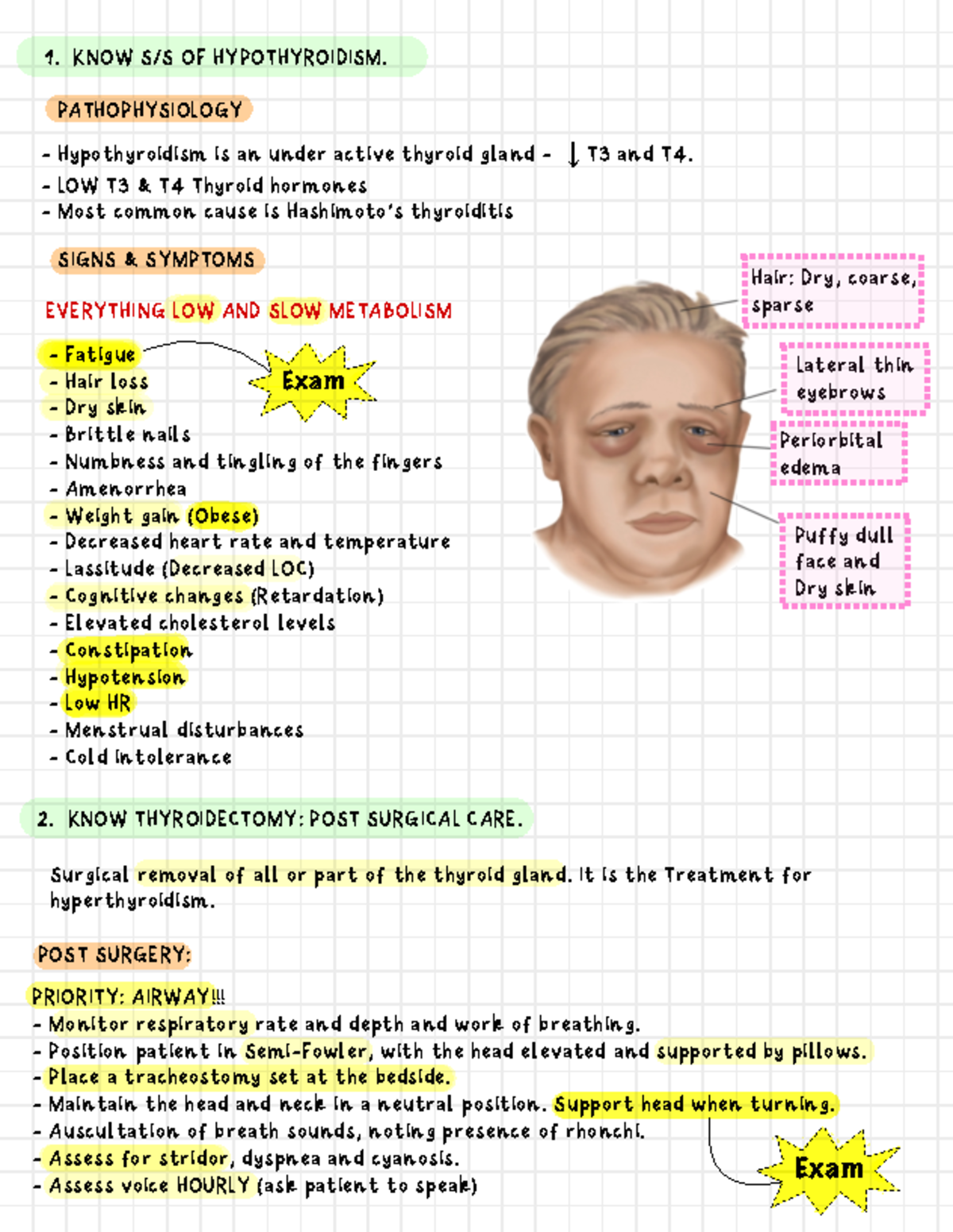 EXAM 3 Study Guide 2 - Summary Advanced Medical-Surgical Nursing ...