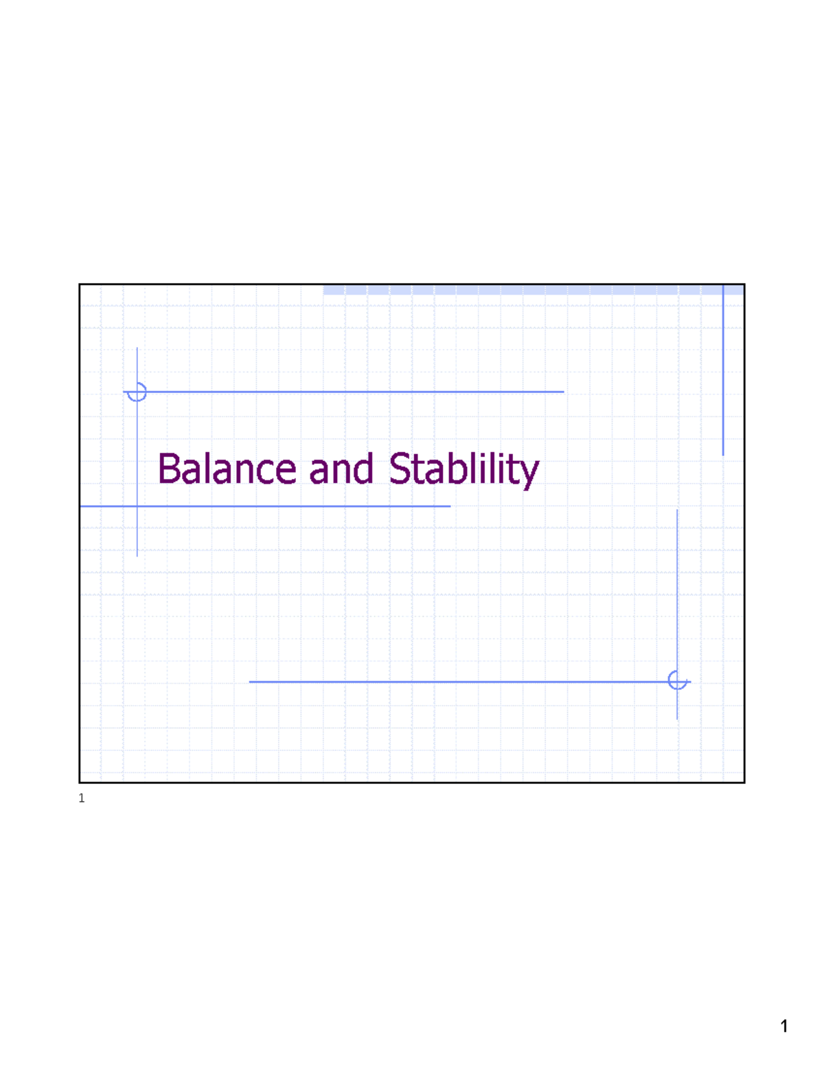 20. Balance and Stablility 1 - Balance and Stablility 1 Static ...