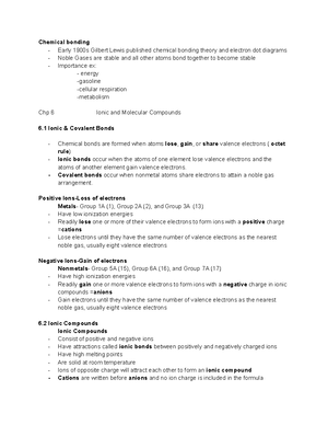 Chem chp 1 notes - History of Chemistry Chemistry is the study of ...