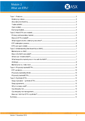 Module 8 Currency ETFs - Course #: Title Topic 1: Currency ETFs - I ...