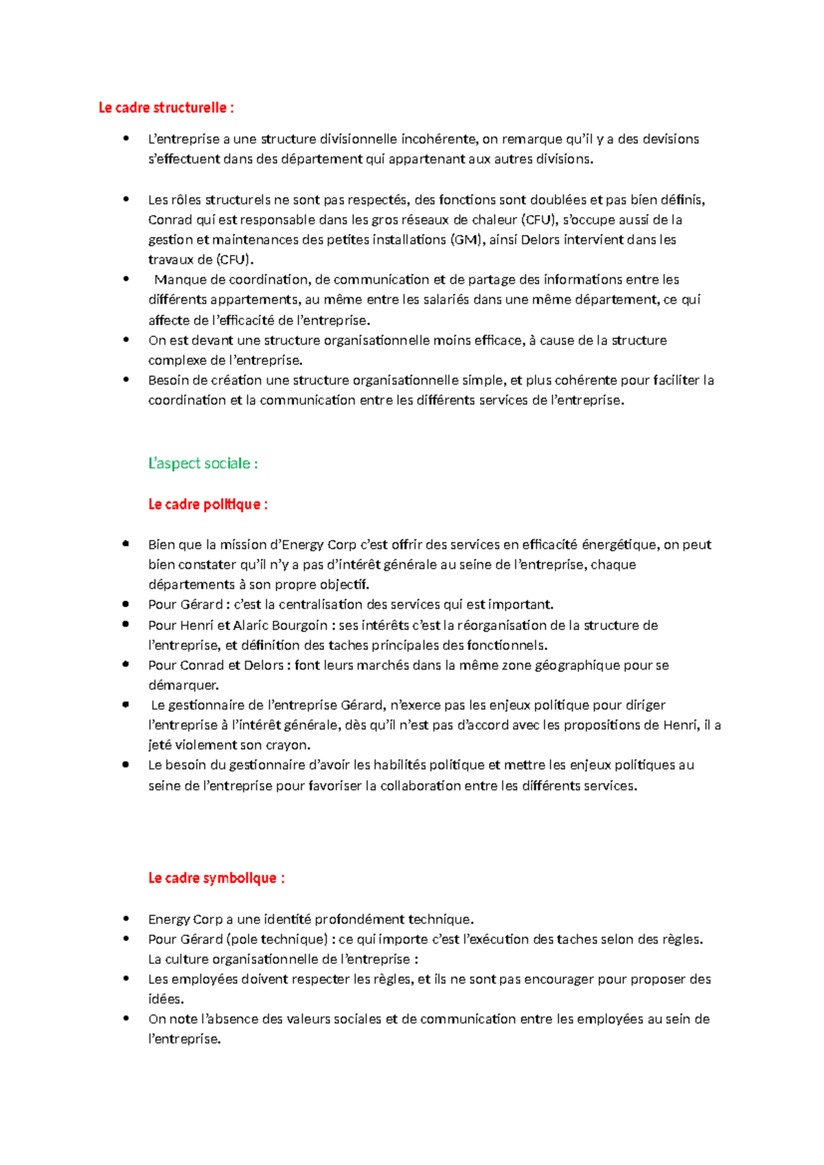 étude de cas les petites cases l'aspect social +la structure de l ...