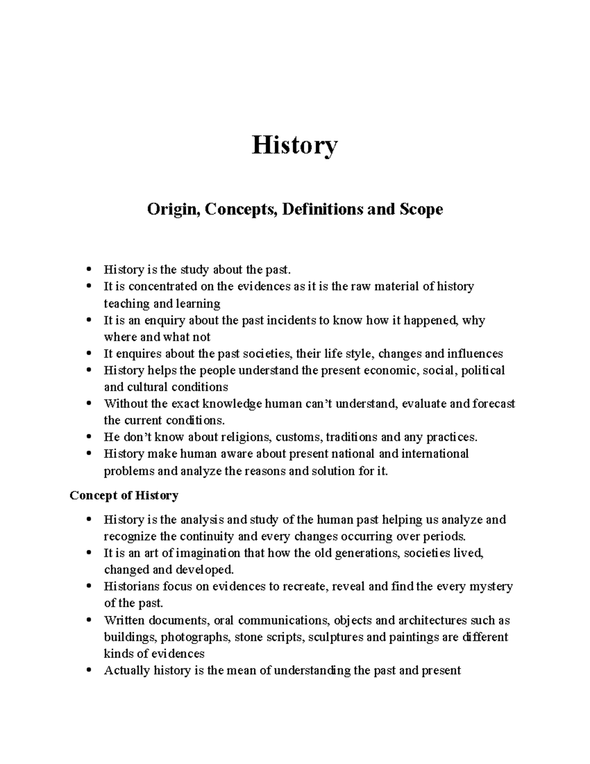 History. Origni,Definitions,Concept and Scope - Approaches To History ...