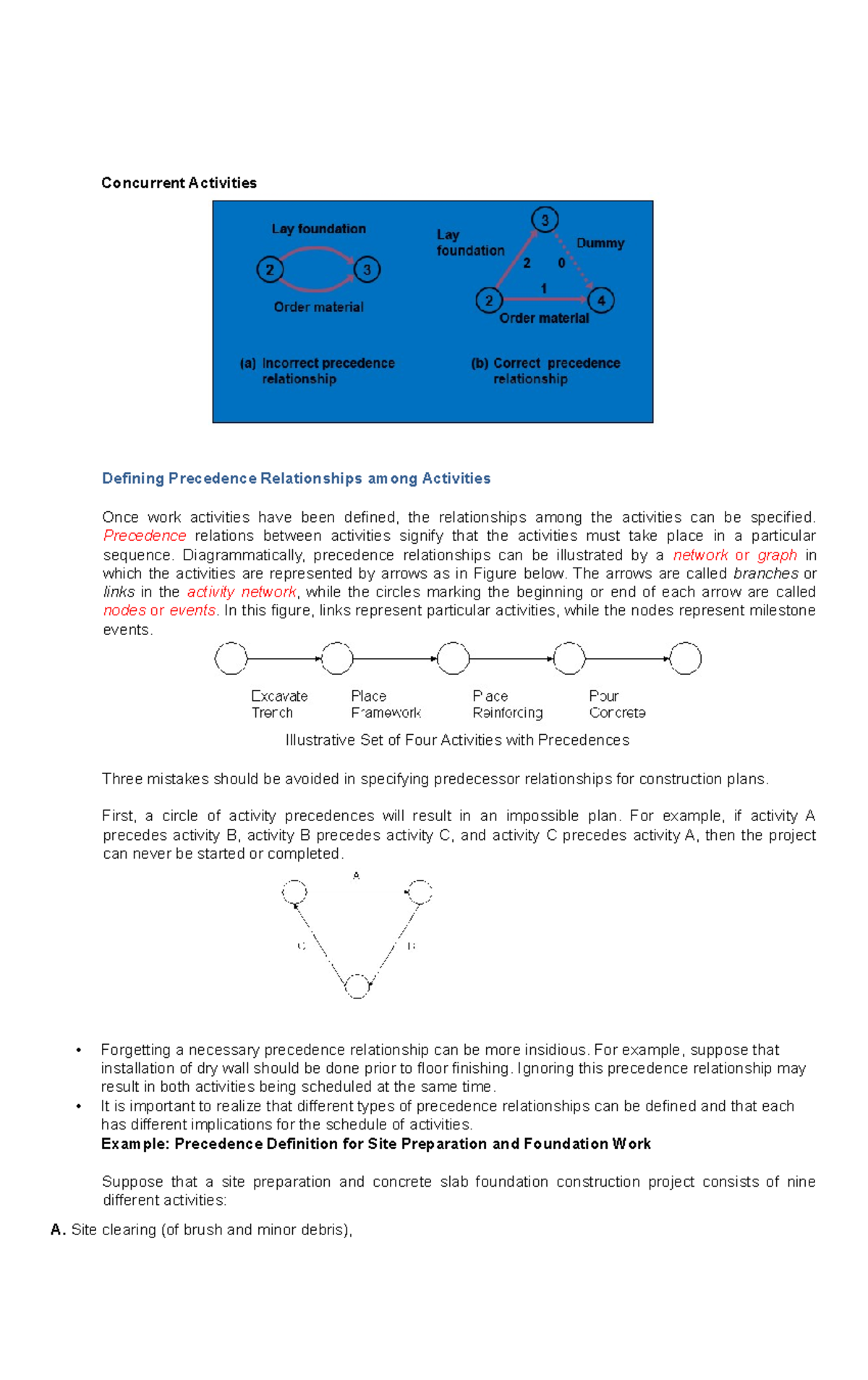 Advanced Construction Method - Concurrent Activities Defining Precedence Relationships among ...