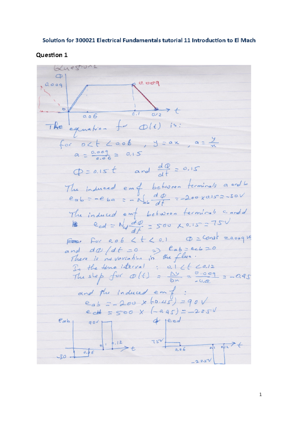 EF Tutorial 11 - Machines solution - 300021 - Solution for 300021 ...