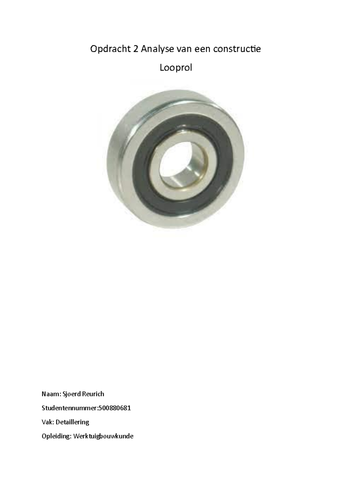 Opdracht 2 Analyse van een constructie - Opdracht 2 Analyse van een ...
