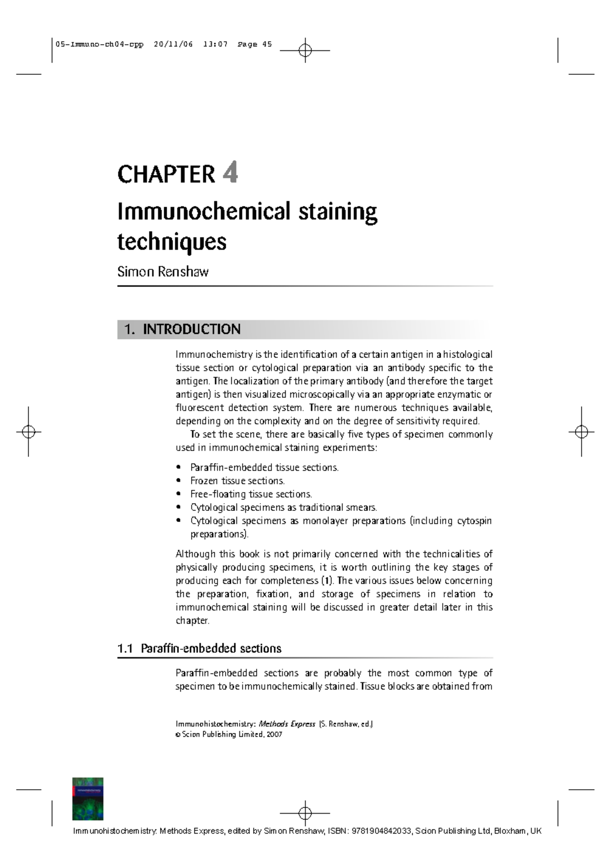 Immunohistochemistry Chapter 4 - CHAPTER 4 Immunochemical staining ...