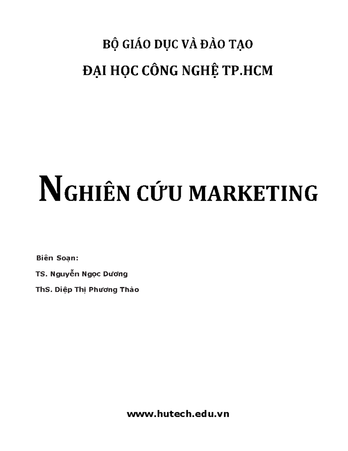 MAR117 - fghn - N ####### Biên ####### TS. Nguy n Ng ####### ThS. Di p Th o hutech.edu 1.2017 ...