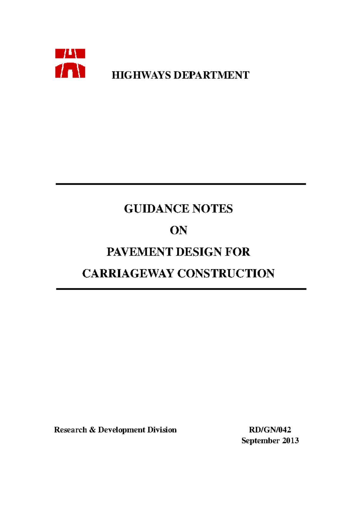 RD GN 042 Pavement Design for Carriageway Construction - HIGHWAYS ...