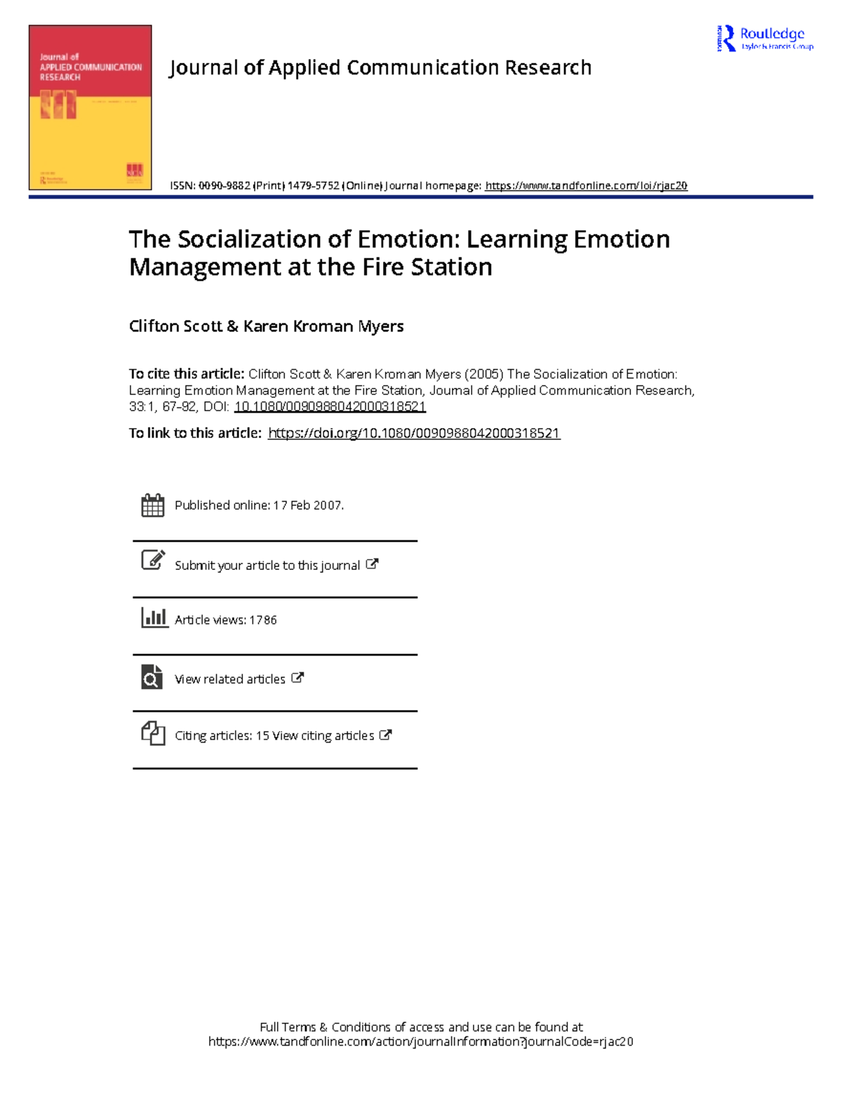 7- The Socialization of Emotion Learning Emotion Management at the Fire ...