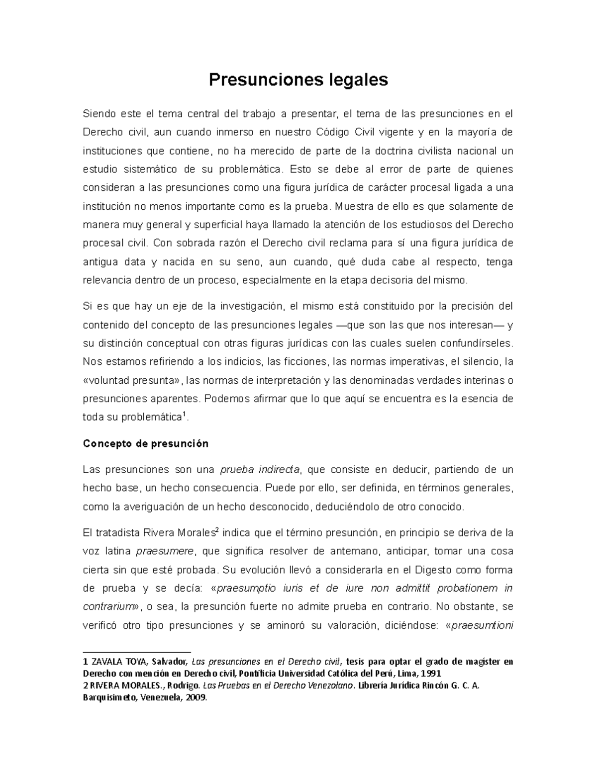 Presunciones legales D° Reales - Presunciones legales Siendo este el ...