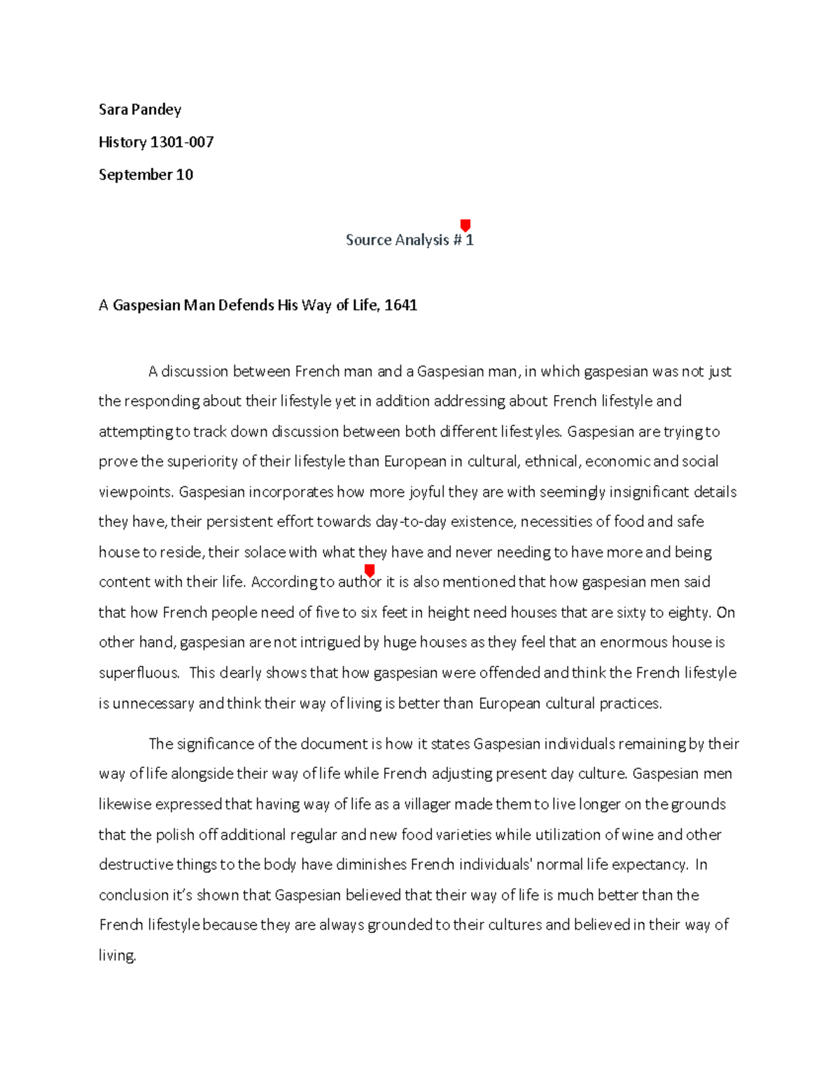 Annotated- Source%20 Analysis%201 - Sara Pandey History 1301- September ...