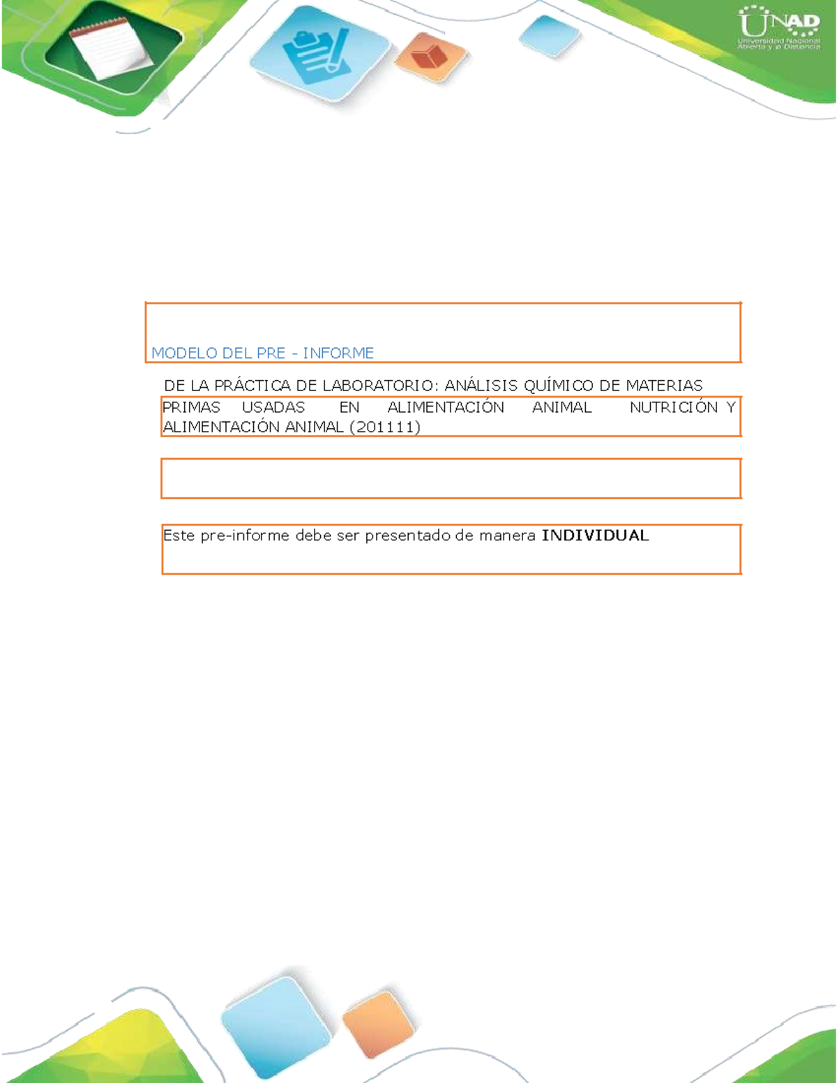 Anexo 5. Plantilla de pre-informe- Juliana Mora - MODELO DEL PRE - INFORME DE LA PRÁCTICA DE ...