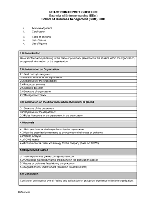 Practicum Report Writing Guideline Accounting - BKAX49 12 PRACTICUM ...