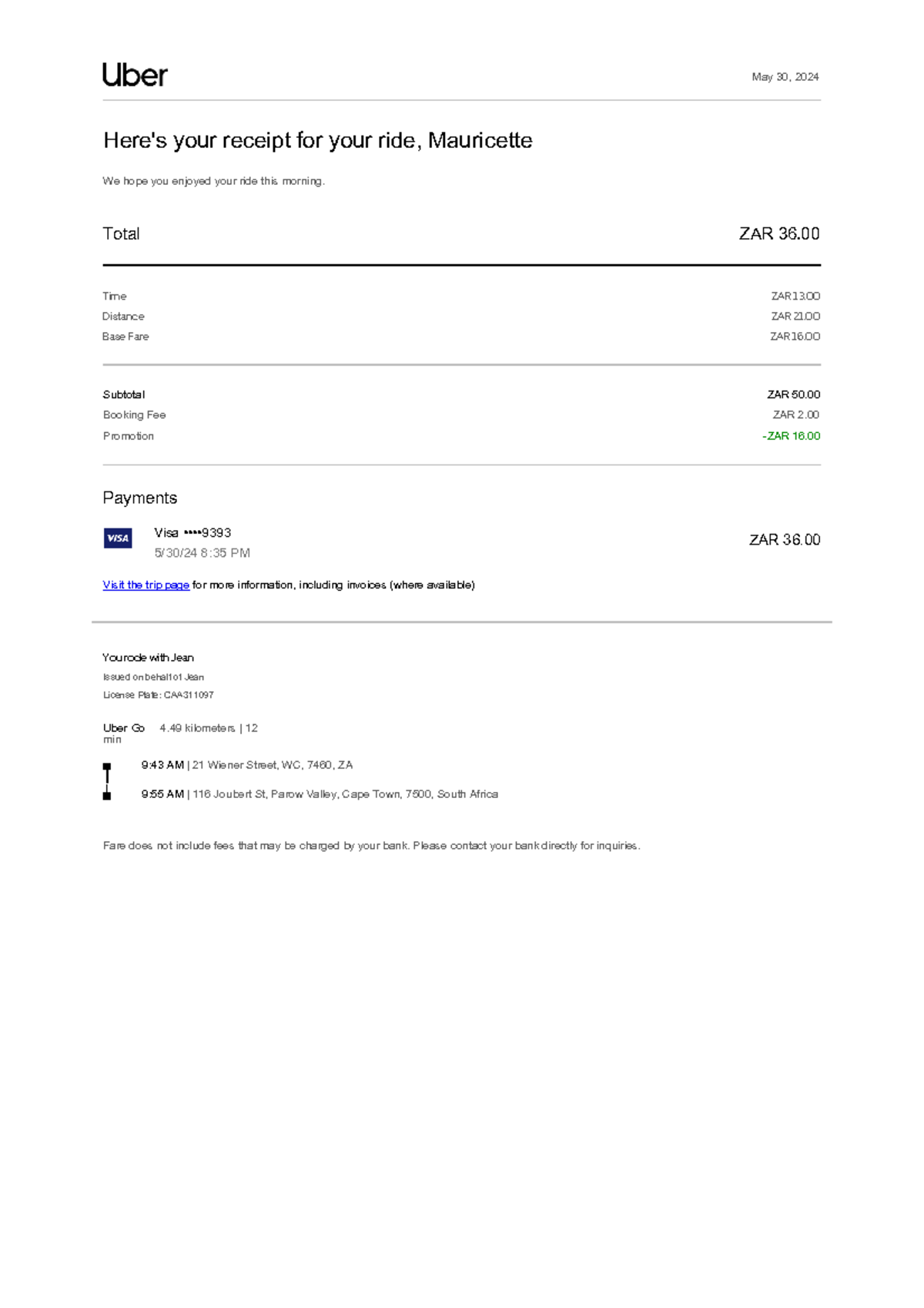 Receipt f894dd5b-bac9-47a2-a4d5-a1a6ac7cbc0a - Visa •••• 5/30/24 8:35 ...