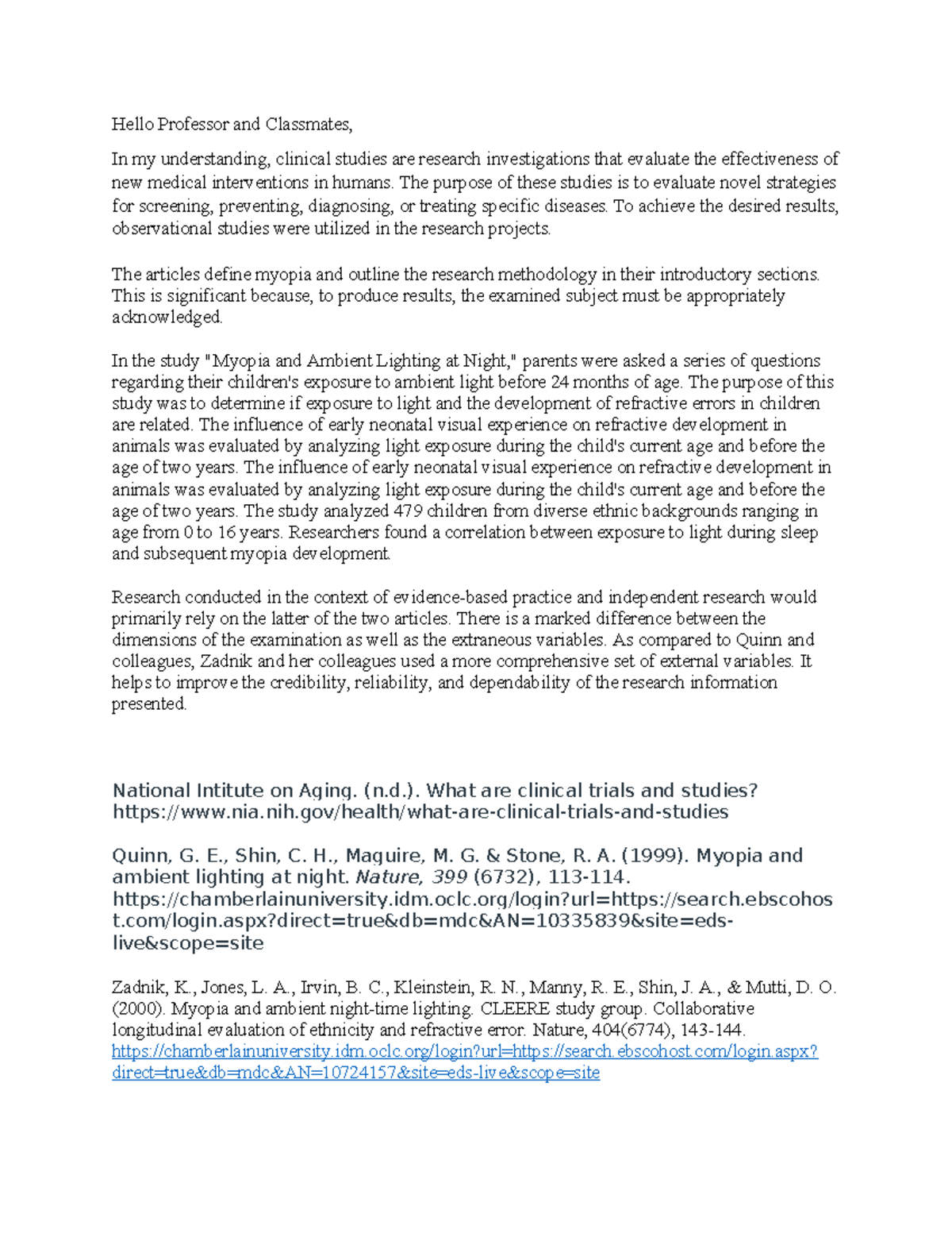 PHIL 347N Week 6 Discussion Empirical Reasoning - Hello Professor and ...