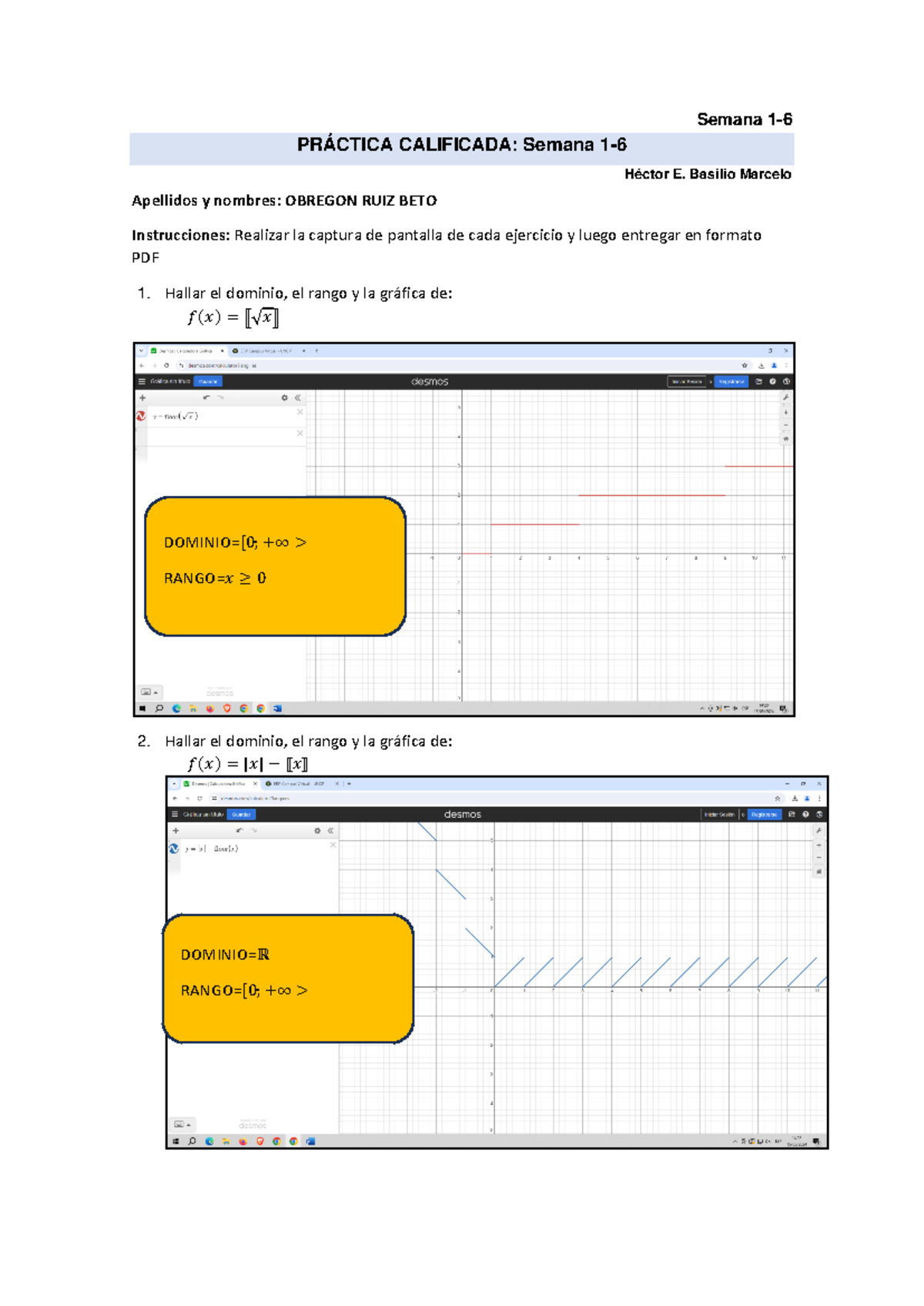 Practica Informatica - Semana 1 - 6 PRÁCTICA CALIFICADA: Semana 1- 6 ...