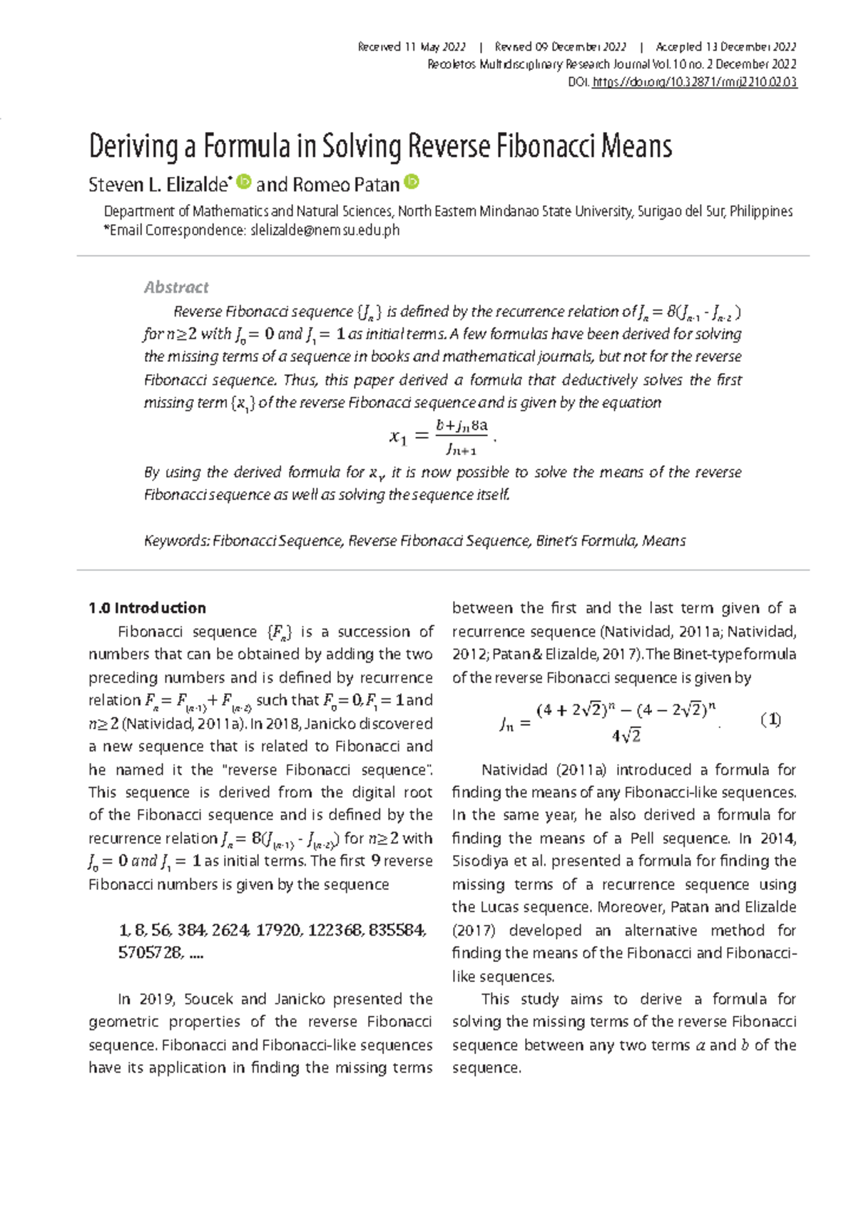Article 1200 Deriving a Formula ver 2 122022 - between the first and ...