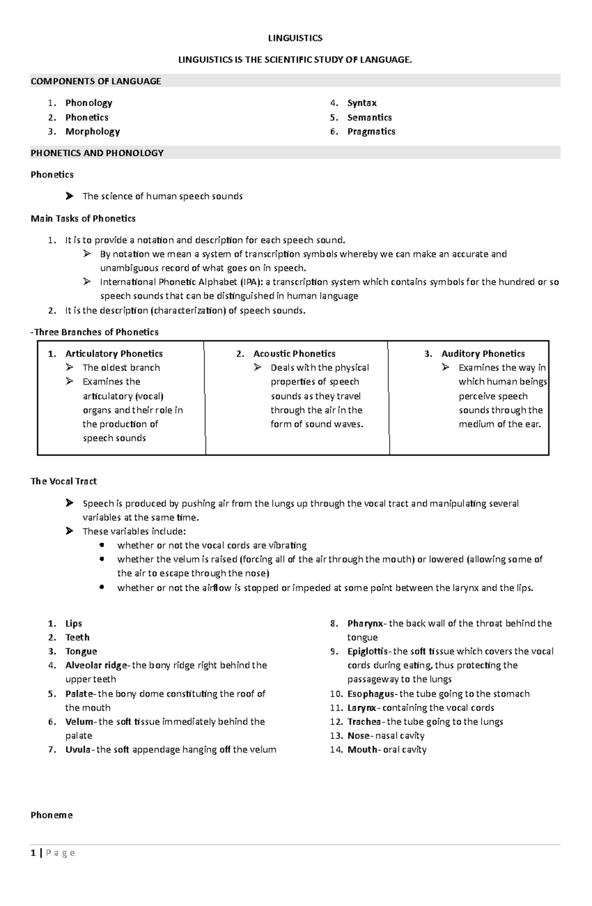 Linguistics - LINGUISTICS LINGUISTICS IS THE SCIENTIFIC STUDY OF ...