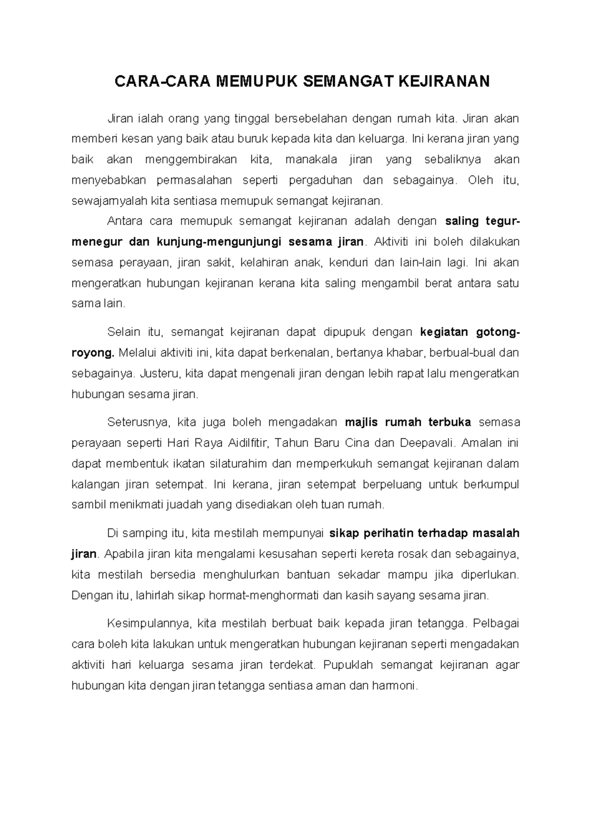 CARA - bahan bantu mengajar bahasa melayu - CARA-CARA MEMUPUK SEMANGAT ...