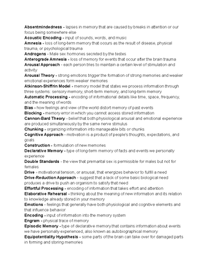 Psych Chapter 8 Quiz - ________ is a memory store with a phonological ...