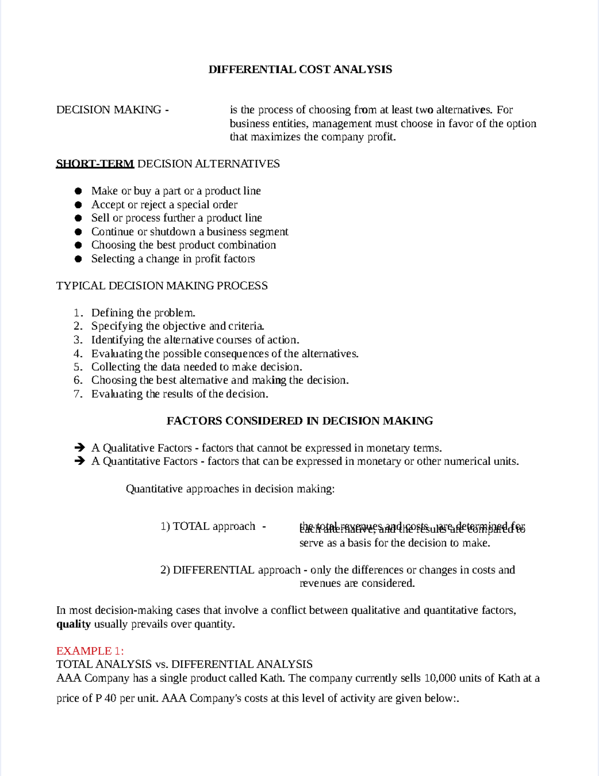 Pdf-differential-cost-analysis-example-1 compress - DIFFERENTIAL COST ...