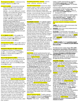 STAT 1060 Cheat Sheet - Week 1 Where do we make decisions? Opinions, norms, knowledge and data ...