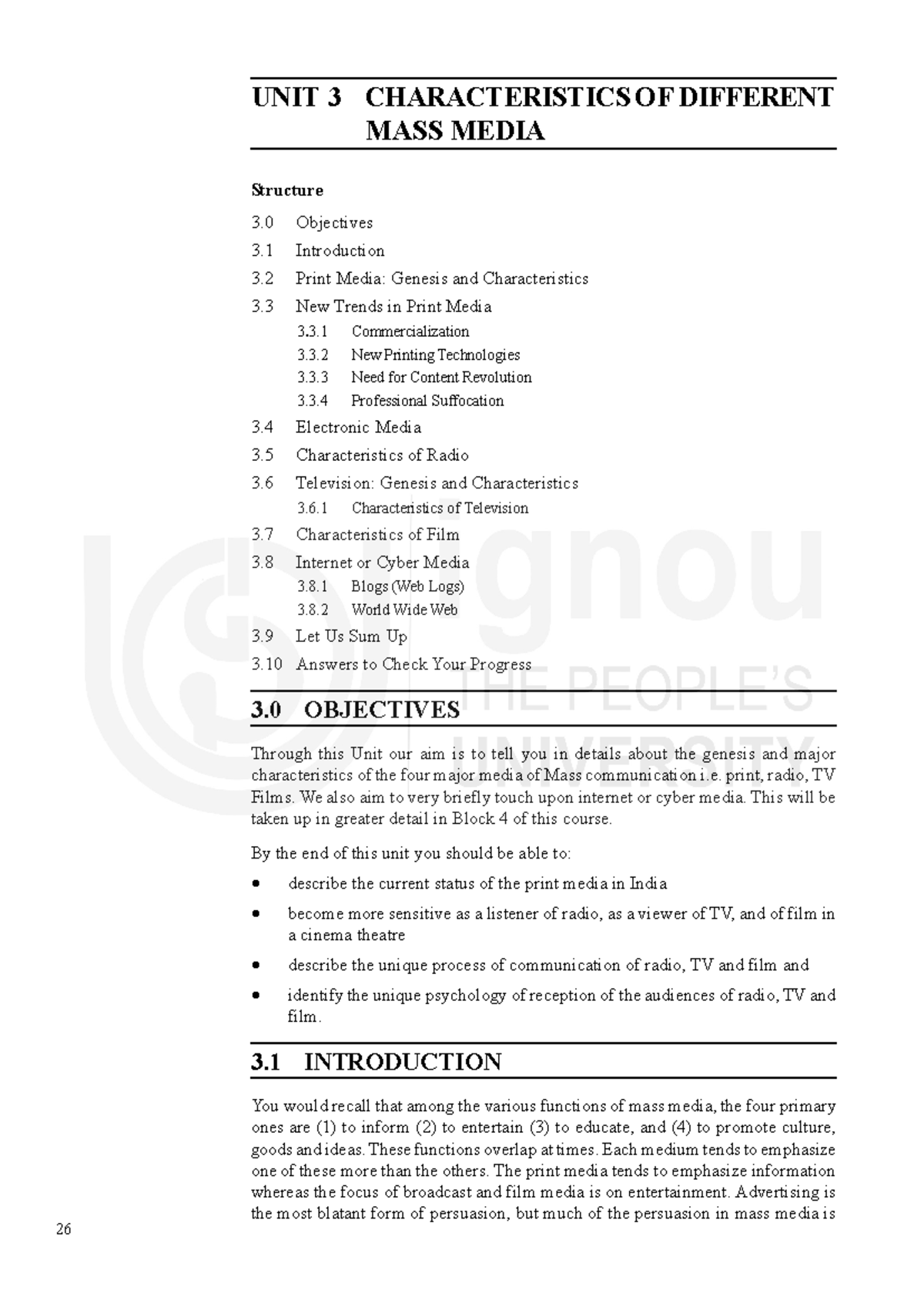 Unit-3 BLock 1 concept of communication - Introduction to Mass ...