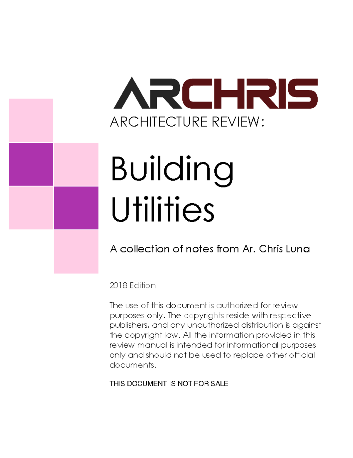 Building Utilities Reviewer - ARCHITECTURE REVIEW: Building Utilities A ...