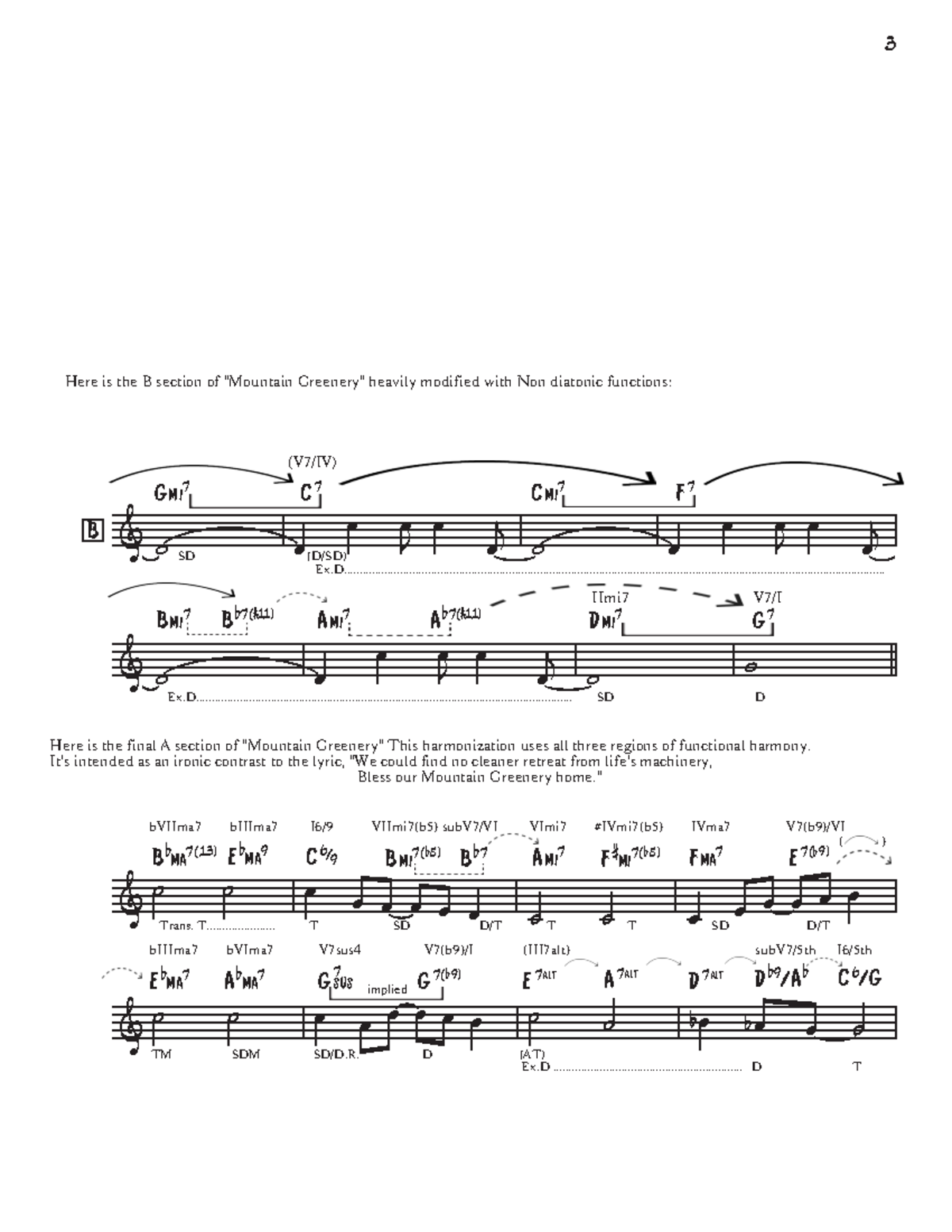 Three Regions of Functional Harmony part 3 - & w Gmi 7 B œ œ J œ œ j œ ...