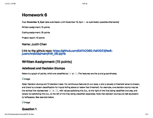 Hw06 sol - hw6 - Homework Solutions 6 Due: Thursday, March 9, 2023 at 12:00pm (Noon) Written ...