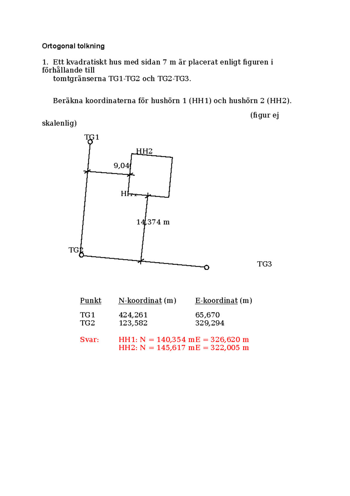 Pass 4 Tolkning, övningsuppgifter med svar-2 - Ortogonal tolkning Ett ...