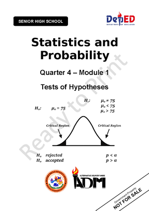 Stat Prob 11 Q3 Mod1 Random Variable v5 - Statistics and Probability Quarter 3 – Module 1 Random ...