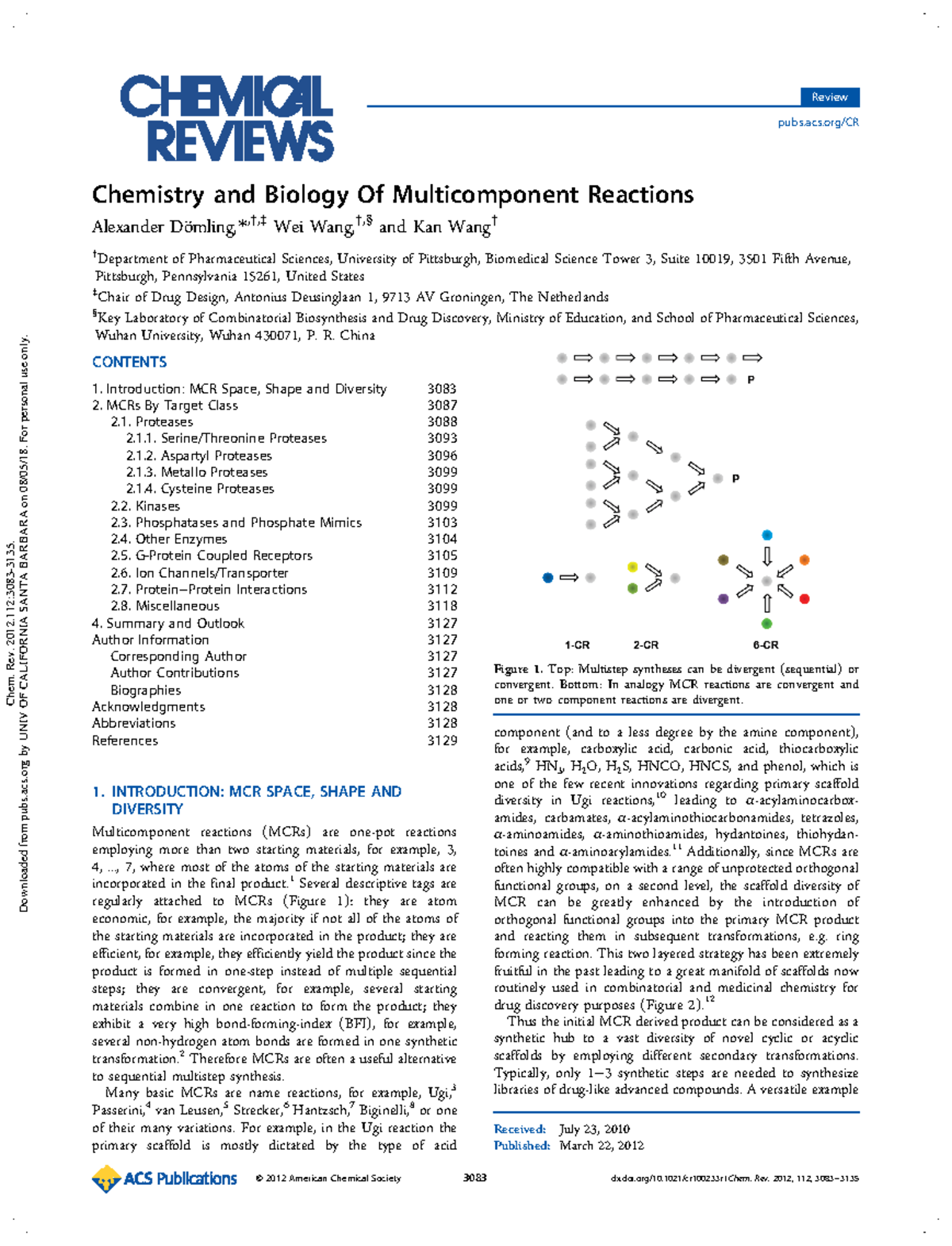 Multicomponent Reactions - Chemistry and Biology Of Multicomponent ...