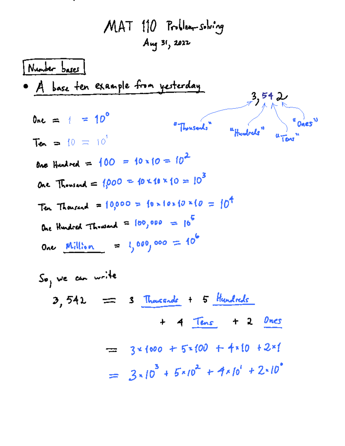 110-02 08-31 number bases - start - MAT 110 - Studocu