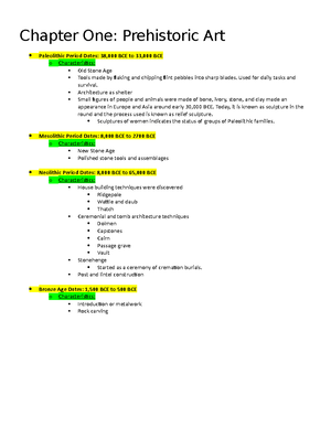 Art of Ancient Egypt - Lecture notes 3 - Art of Ancient Egypt Early ...