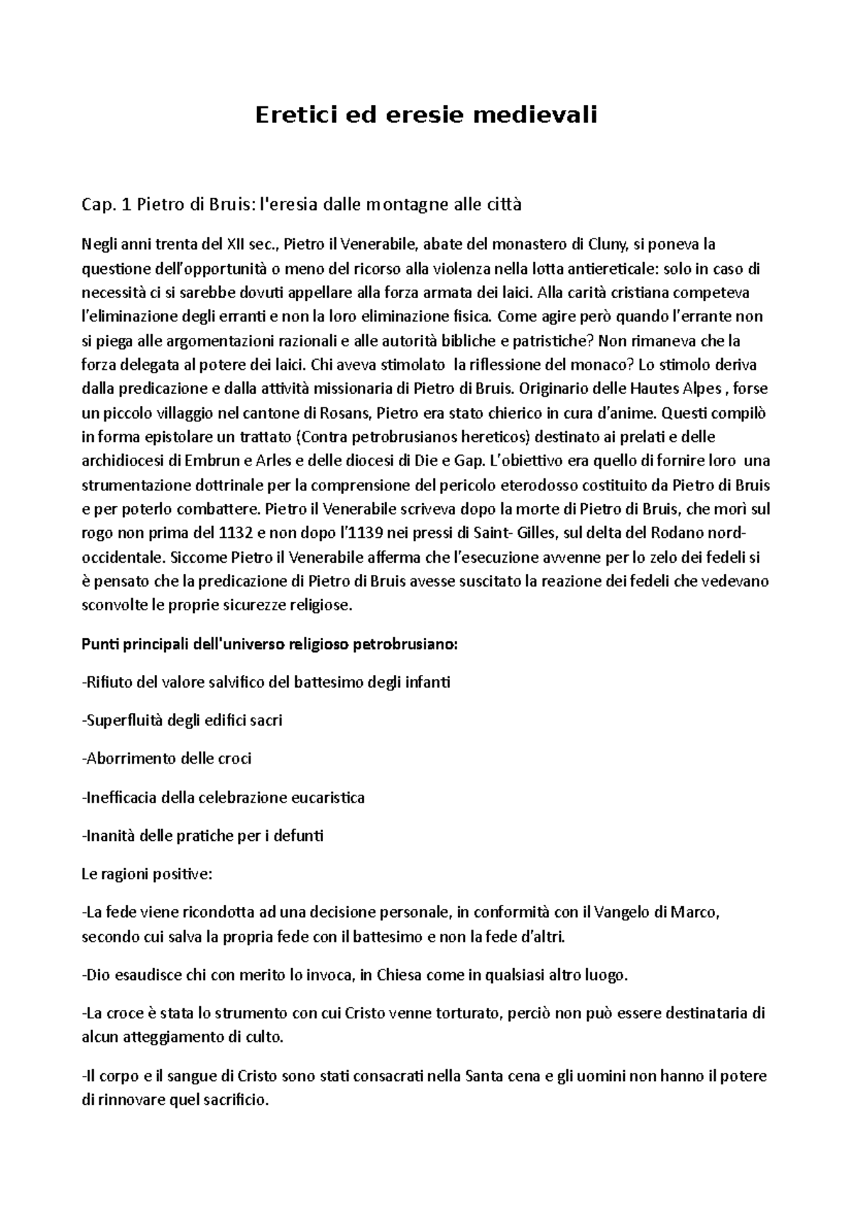 Eretici ed eresie medievali/ Storia medievale. Storia delle eresie in ...