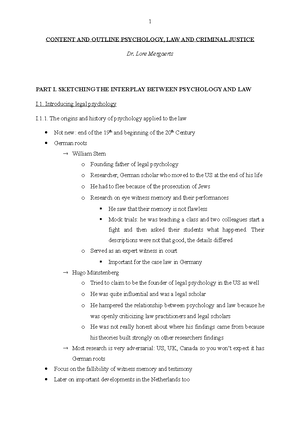 Psychology - Dit is een samenvatting van lesnota's en slides ...