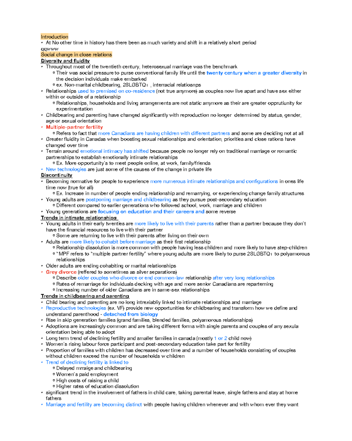 Chapter 4 Types of intimate relationships and families - Introduction ...