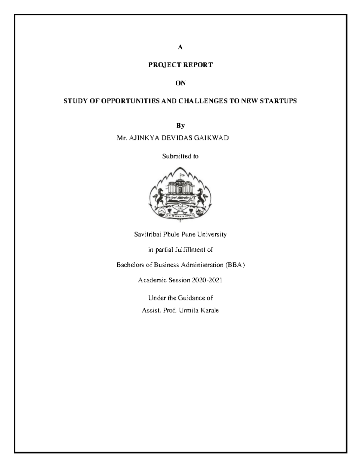 Project report research methodology Final - A PROJECT REPORT ON STUDY ...